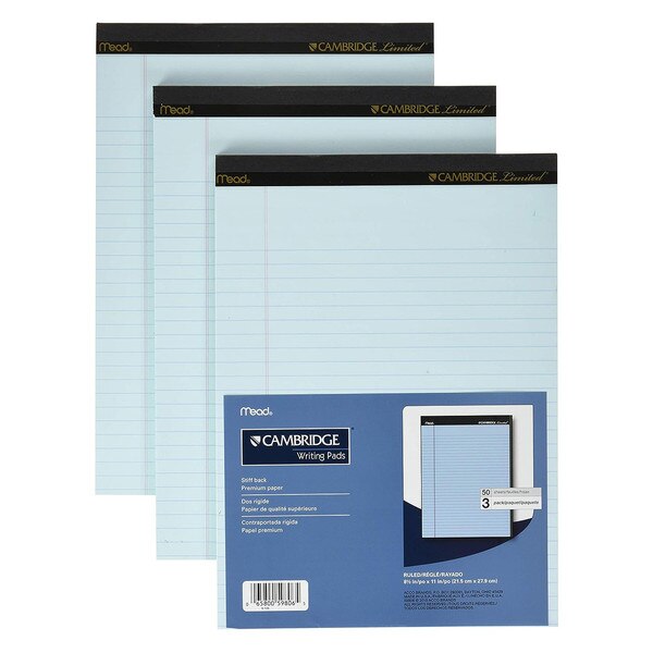 Cambridge Perforated Writing Pad 3 Pack | Mead