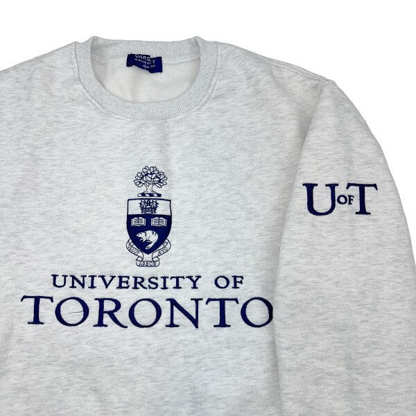 Embroidered Stacked Signature Crewneck | Varsity Collection