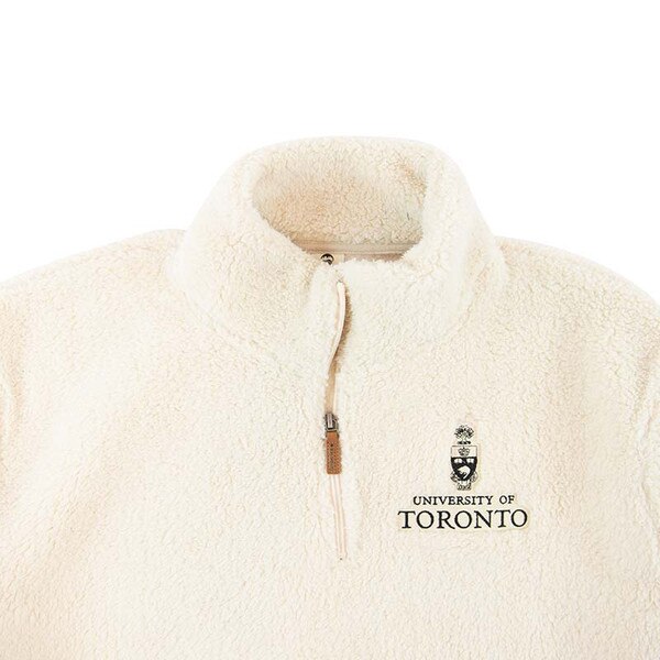 Unisex Embroidered 1/4 Zip Sherpa